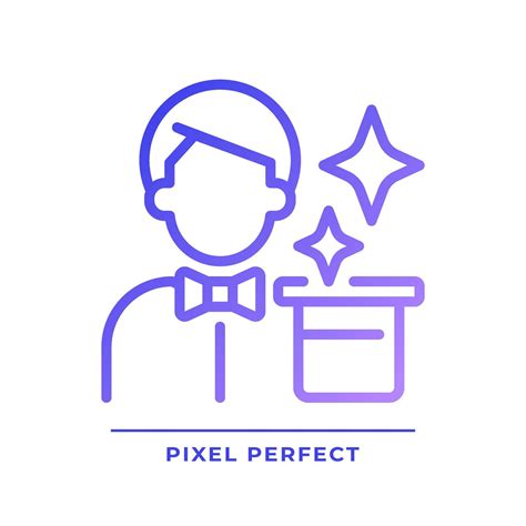 Magician Pixel Perfect Gradient Linear Vector Icon Character Archetype