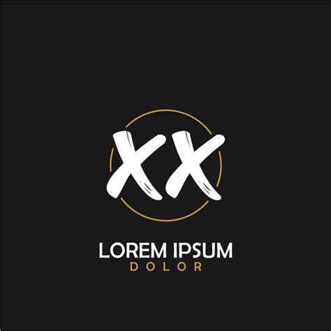 XX Initial Brush In Circle Frame Template Design 27133734 Vector Art At Vecteezy