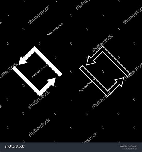 Vector Drawing Angular Arrows Contour Silhouette Stock Vector Royalty Free