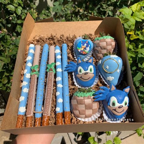 Custom Chocolate Treats🪞🌴⚡️☁️ Sonic Birthday Parties Sonic Party