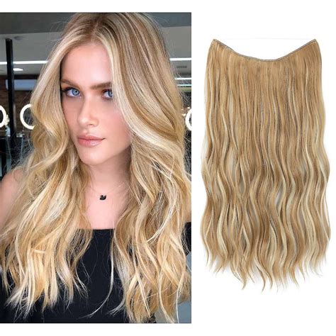 Halo Hair Extensions Invisible Wire Wavy Curly Long Synthetic