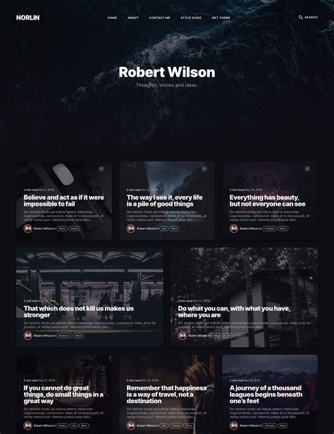 Norlin Beautiful Dark Blog Theme Jekyll Themes