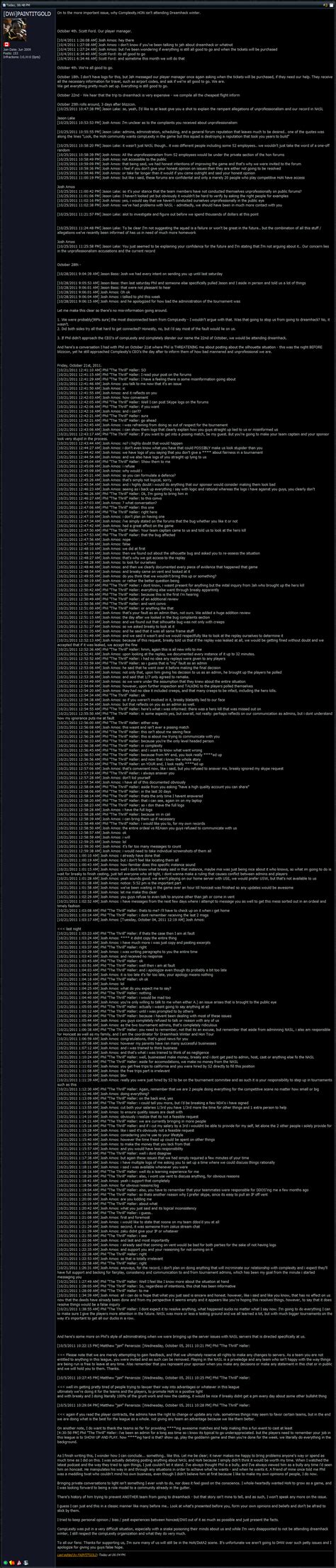 Team Complexitys Public Statement Rheroesofnewerth