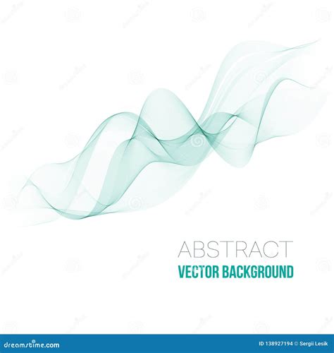 Abstract Green Wavy Lines Colorful Vector Background Stock Vector Illustration Of Idea