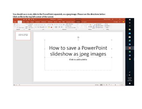 How To Save The Slideshow In Your Assignment Document You Should Save