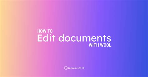 Edit Documents Using WOQL