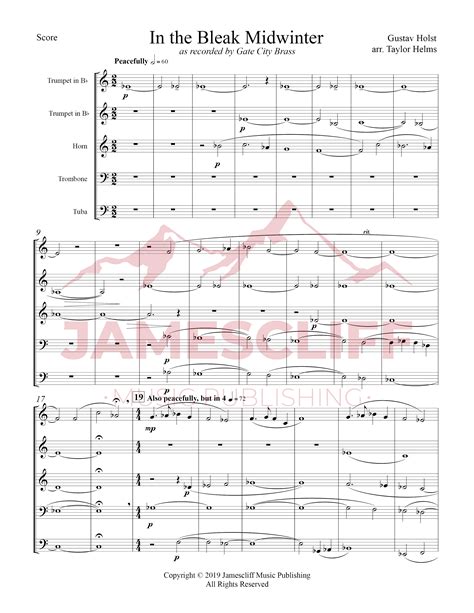In The Bleak Midwinter Jamescliff Music Publishing