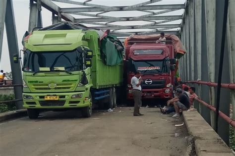 Jembatan Way Mesuji Ambles Lalin Lampung Menuju Sumsel Lumpuh