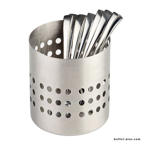 Egouttoir à couverts inox perforé Range couverts poubelles de table