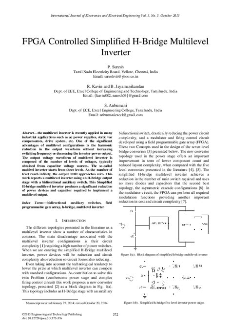 pdf fpga controlled simplified h bridge multilevel inverter