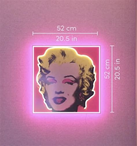 Andy Warhol Neon Led Marilyn Genummerde Editie Coa ©®™ The Andy