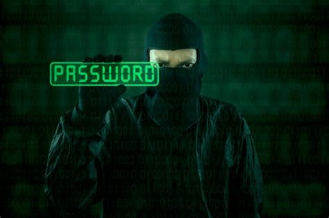 Premium Photo Digital Composite Image Of Hacker Holding Password Text