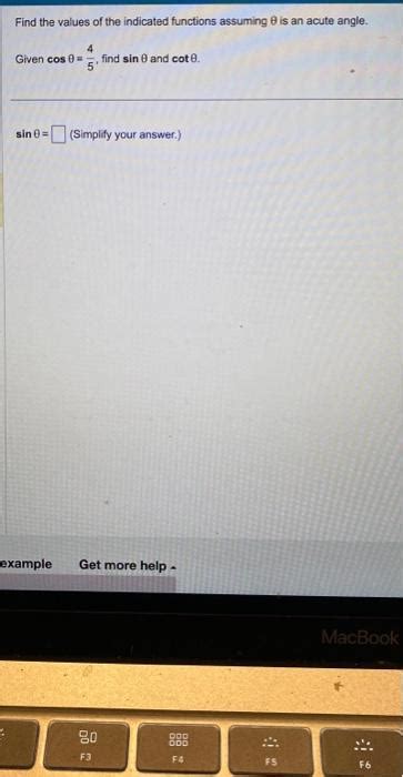 Solved Find the values of the indicated functions assuming θ | Chegg.com