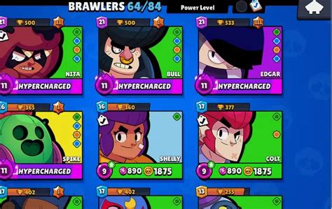 Acquista ⚡ Best Bs Acc 🎮87 Lvl 🏆15k Trophies 🤖 64 Brawlers 🏅 4