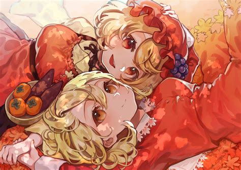 Safebooru 2girls Absurdres Aki Minoriko Aki Shizuha Apron Ass Visible