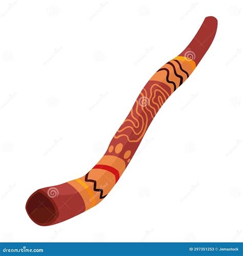 Australia Day Didgeridoo Cartoon Vector 297351253