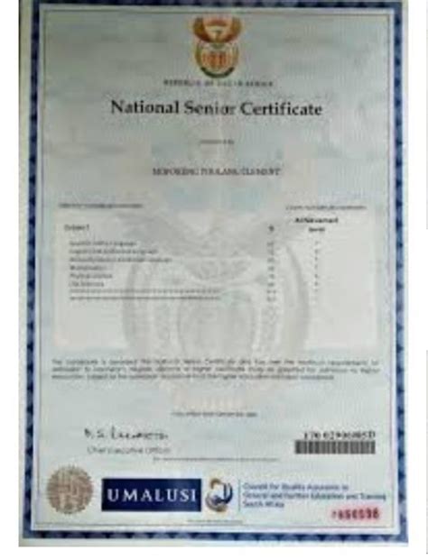 Grade 12 Certificate