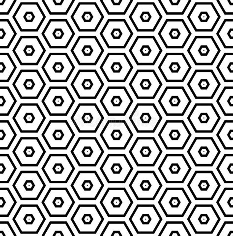 Seamless Hexagons Pattern Geometric Texture Stock Vector Illustration Of Contrast White