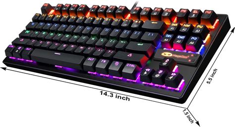 Mk1 Rgb Magegee 87 Keys W Blue Switches Black Wired Usb Gaming Keyb Amt Computers