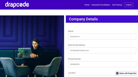 Job Board Template Visual Development Platform Drapcode