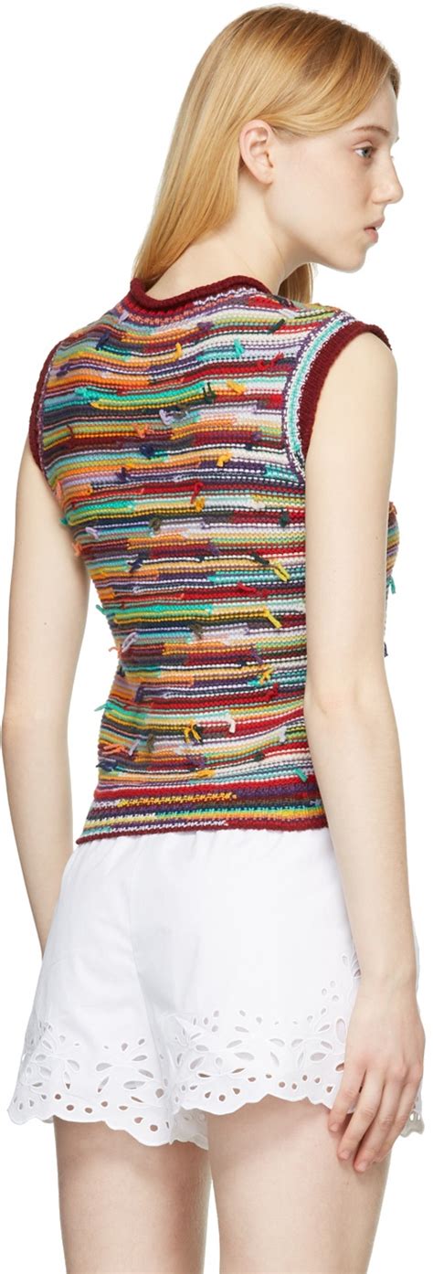 Chloé Multicolor Cashmere Vest Chloe