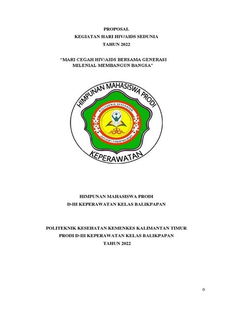 Proposal Hiv Plan 1 Penyuluhan 1 1 Pdf