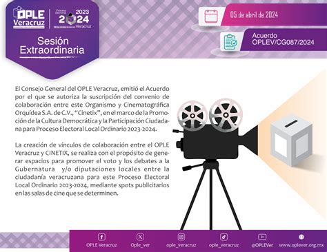 OPLE Veracruz y Cinetix firman convenio de colaboración MÁSNOTICIAS