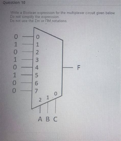 Solved Question 10 Write A Boolean Expression For The Chegg Com