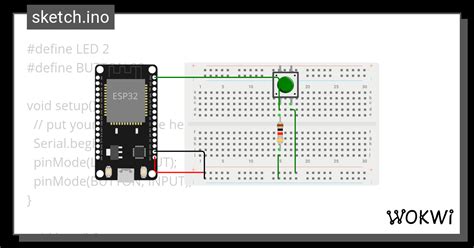 Pushbutton Wokwi Esp32 Stm32 Arduino Simulator