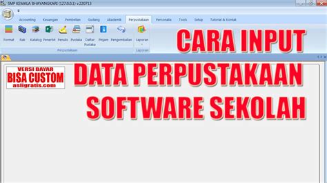 Cara Input Data Perpustakaan Software Sekolah Youtube