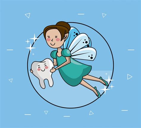 Dibujos Animados De Hada De Los Dientes Vector Premium
