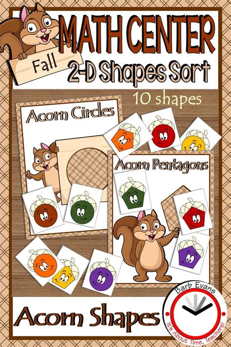 2 D Geometric Shapes Sorting Math Center Fall Theme Math Activity