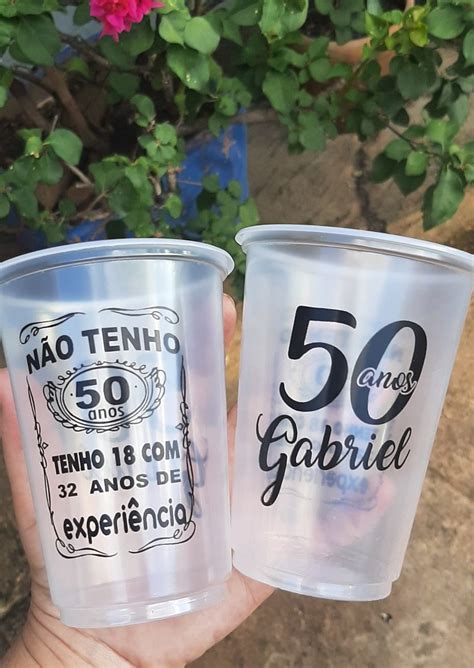 Kit 50 Copos Descartáveis Personalizados 500ml Elo7