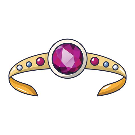Ruby Crown Icon Cartoon Style 15092581 Vector Art At Vecteezy