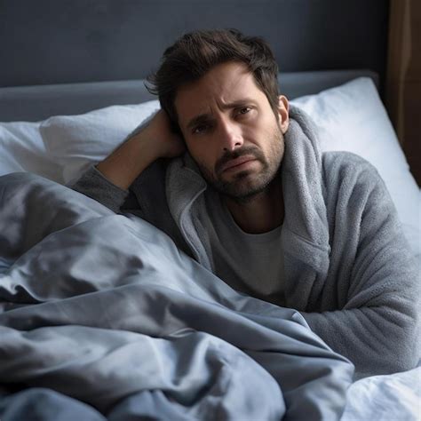 Premium Ai Image A Man Laying In Bed With A Blanket