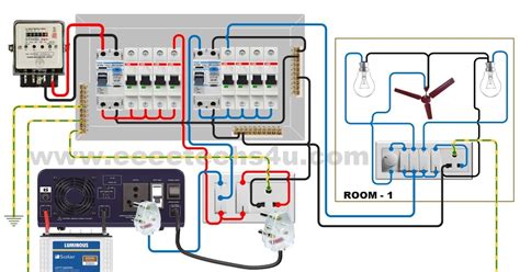 Home Inverter Connection Circuit Diagram Inverter Wiring Con