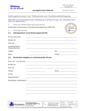 Ausfüllbar Online Antragsformular ZFKD GE Fax Email Drucken pdfFiller