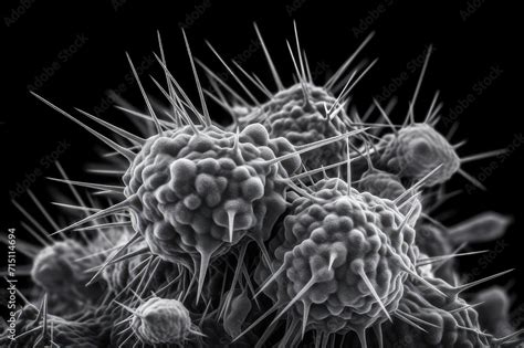 Imaginary Electron Microscope Image Of Bacteriophage Virus On