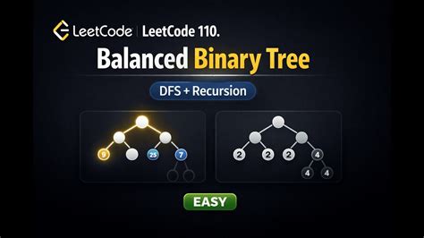Leetcode 110 Balanced Binary Tree Youtube