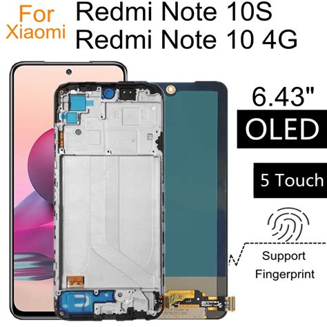 อะไหล่หน้าจอสัมผัสดิจิทัล Lcd แบบเปลี่ยน สําหรับ Xiaomi Redmi Note 10