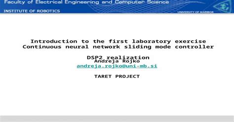 Ppt Introduction To The First Laboratory Exercise Continuous Neural