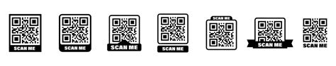 스캐너 Qr 코드 아이콘 세트를 스캔합니다 Qr 코드로 설정된 템플릿을 스캔합니다 모바일 앱용 Qrcode 아이콘입니다 모바일