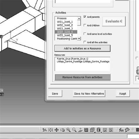 Assistant User Interface Example Activity Definition Window And