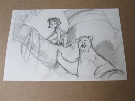 Jungle Book 2 Baloo And Mowgli Concept Storyboard Drawing Cel £284 70
