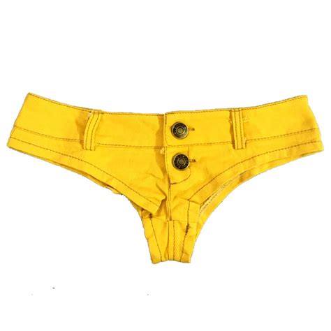 Thong Jeans For Women White Black Micro Short Femme 2018 Spring Summer