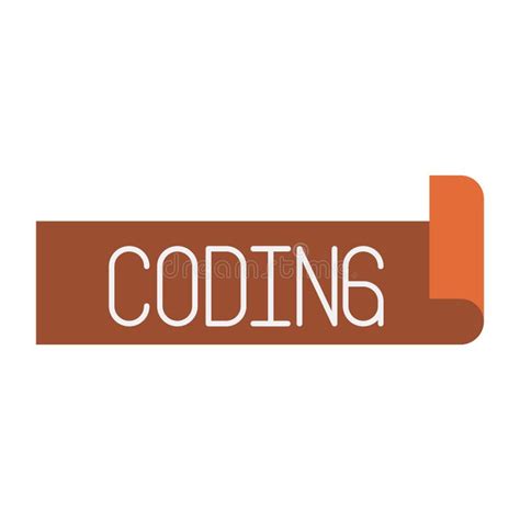 Colorful Silhouette Label Text Of Coding
