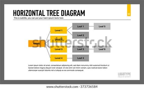 Horizontal Tree Diagram Template Stock Vector Royalty Free 373736584