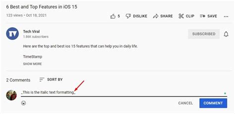 How To Write Youtube Comments In Bold Italics Or Strikethrough