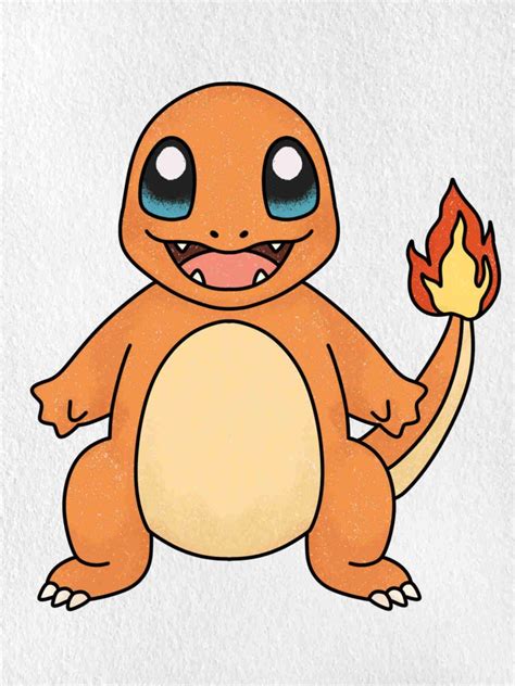Easy Charmander Drawing HelloArtsy