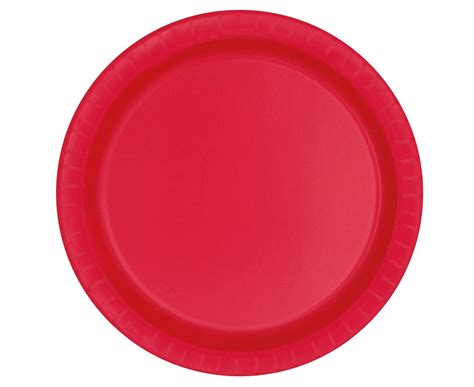 Talerzyki papierowe czerwone 23 cm 8 sztuk GODAN Przyjęcia i